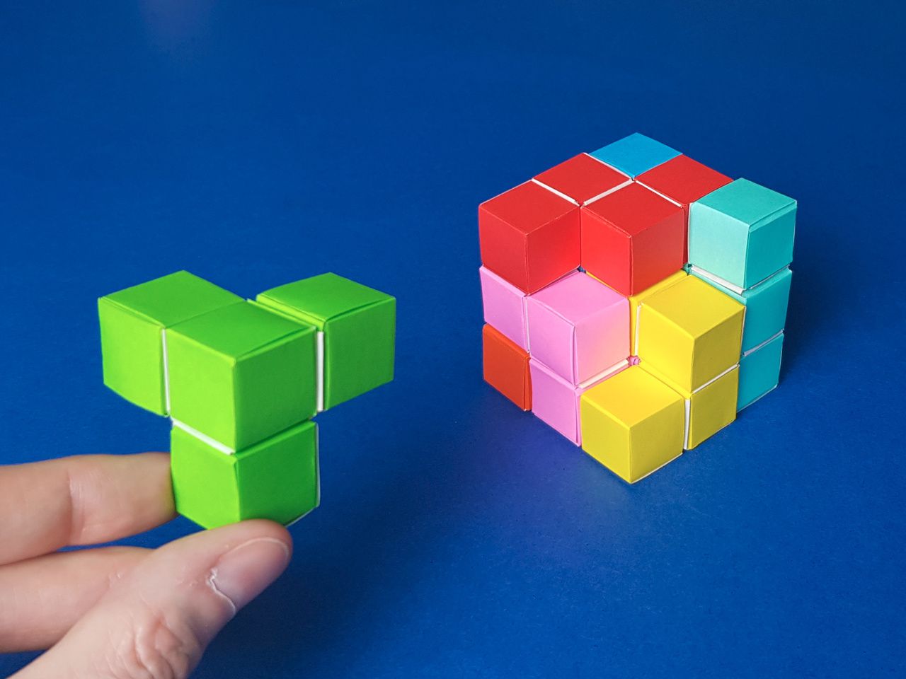 How to join origami cubes