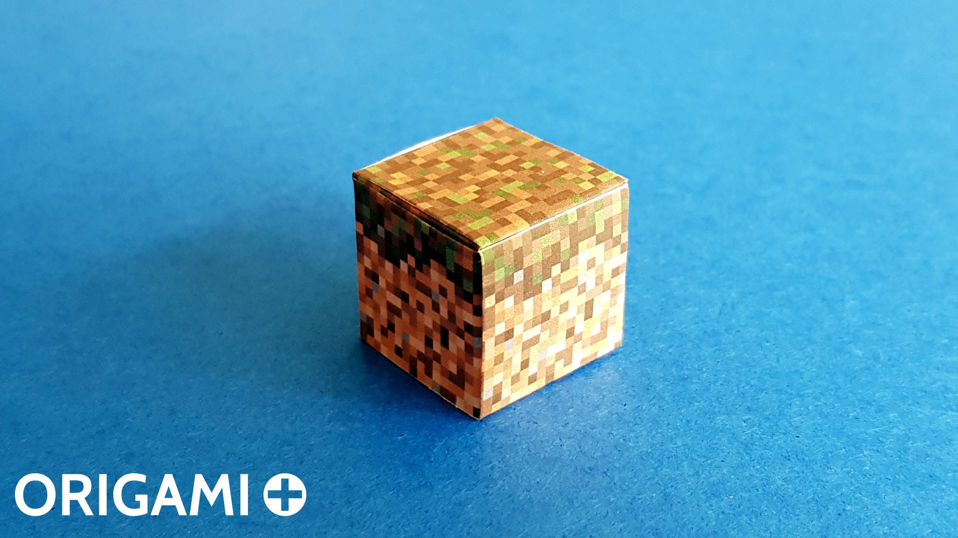 Origami Minecraft podzol block texture and template