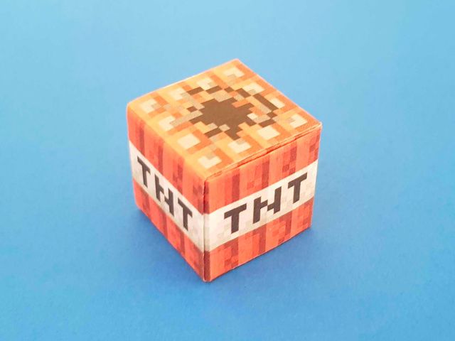 Origami cubes Minecraft blocks